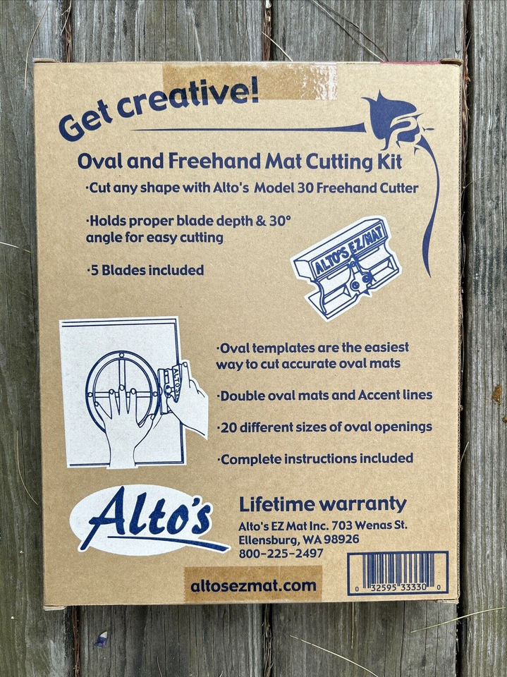 Vtg ALTO'S Mat Cutting System Oval & Freehand Templates Mat Cutter Kit ...
