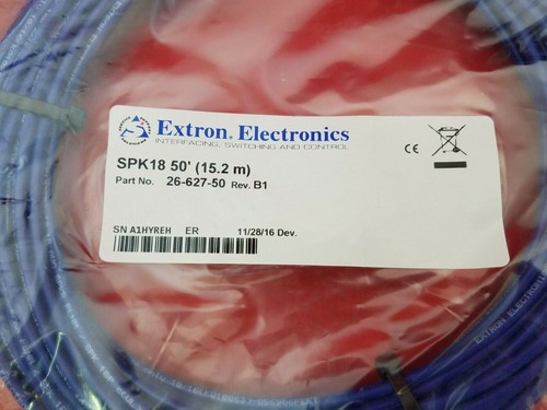 Extron SPK 18 cable-50' CMP PLENUM RATED Pre-cut Speaker Cable, 50FT 26 ...