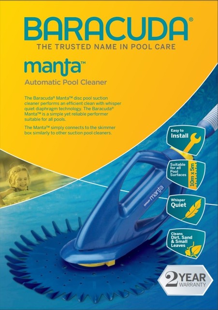 Baracuda Manta Automatic Pool Suction Cleaner Vacuum Kit 10m Hose ...