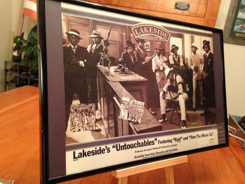 BIG 11X17 FRAMED ORIGINAL LAKESIDE "UNTOUCHABLES" 1983 LP ALBUM CD ...
