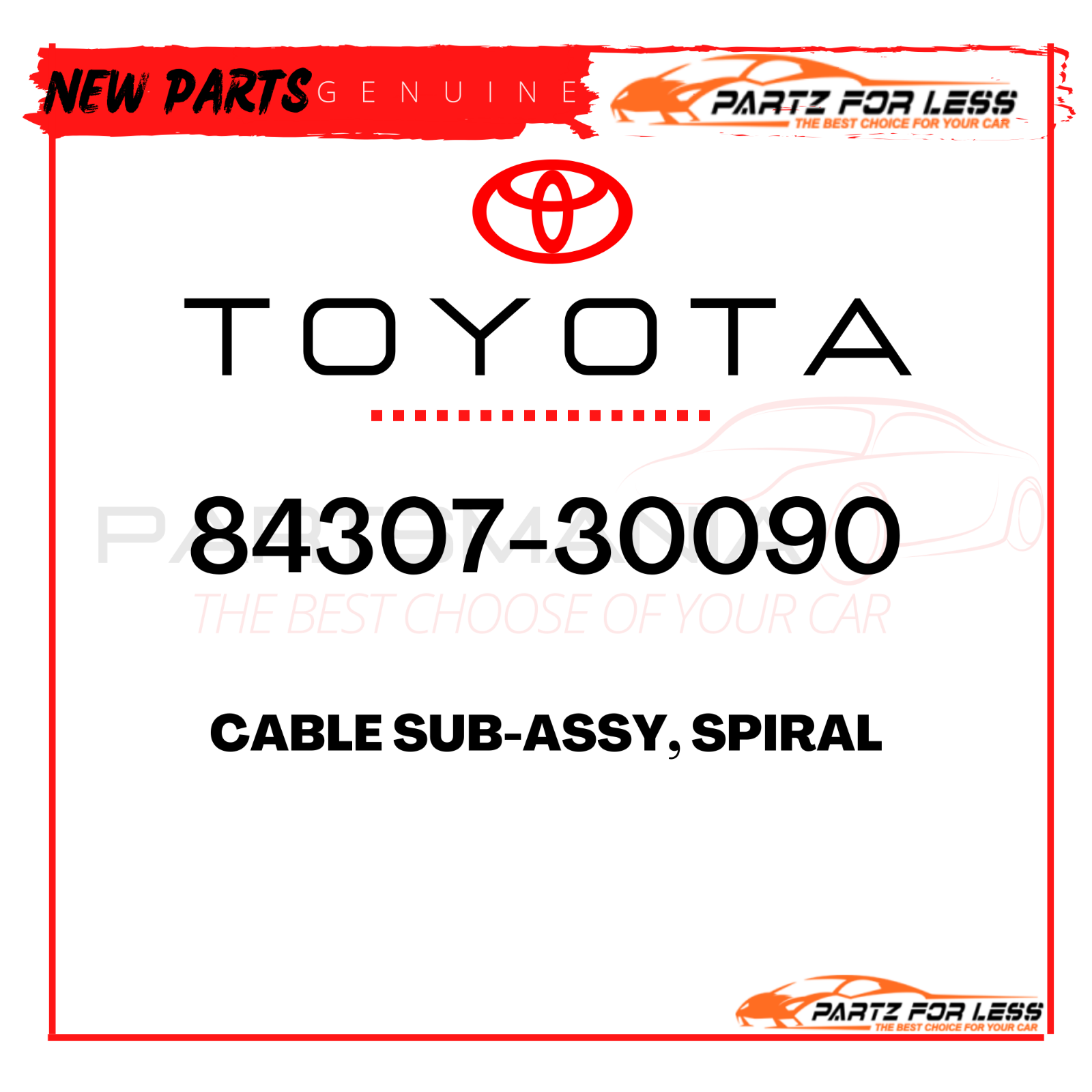 84307-30090 TOYOTA GENUINE CABLE SUB-ASSY, SPIRAL 8430730090 NEW OEM | eBay