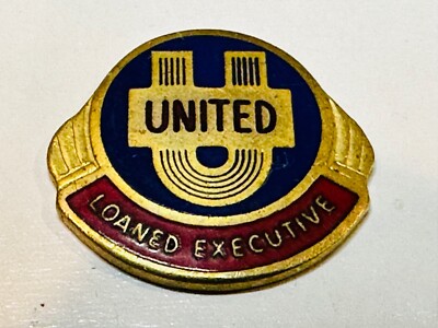 Vintage 1950's United Way Lapel Pin Tie Tack Badge Loaned Executive Old ...