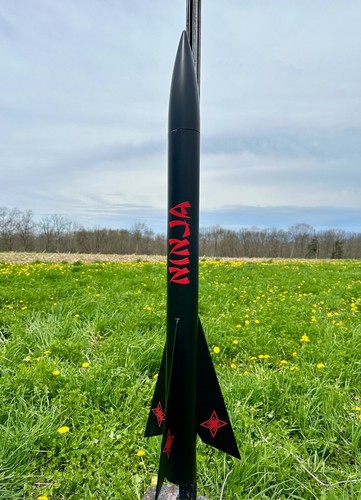 Upscale Estes Ninja Model Rocket Kit 2.6" Dia, 29mm Motor Mount, Over 3 ...