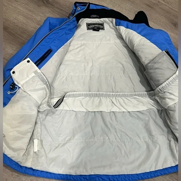 VTG Men’s Vintage OBERMEYER Large Blue Ski Snowboard Winter Jacket Warm ...