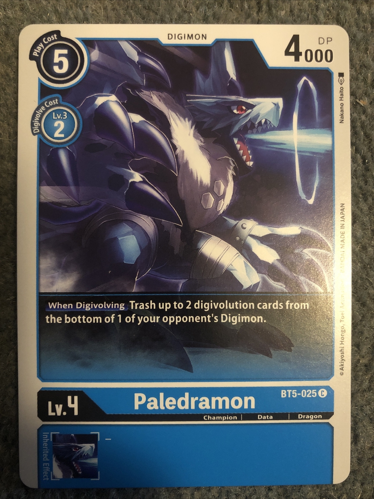 Paledramon BT5-025 - Common - Blue - Battle of Omni - Digimon CCG | eBay UK