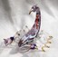Blue Maroon SCORPION hand blown art glass figure 4 inch gold trim ...