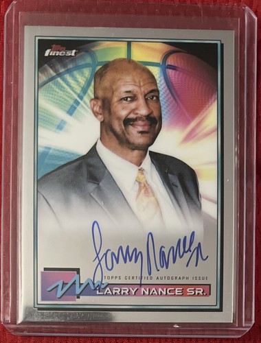 Larry Nance Sr. 2021 Topps Finest on-card Autograph Auto #FA-LN ...
