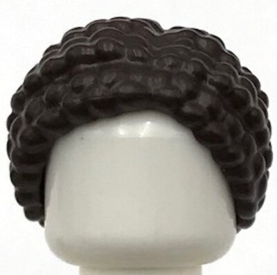 Lego New Dark Brown Minifigure Hair Female Short Braided with Knot Bun ...