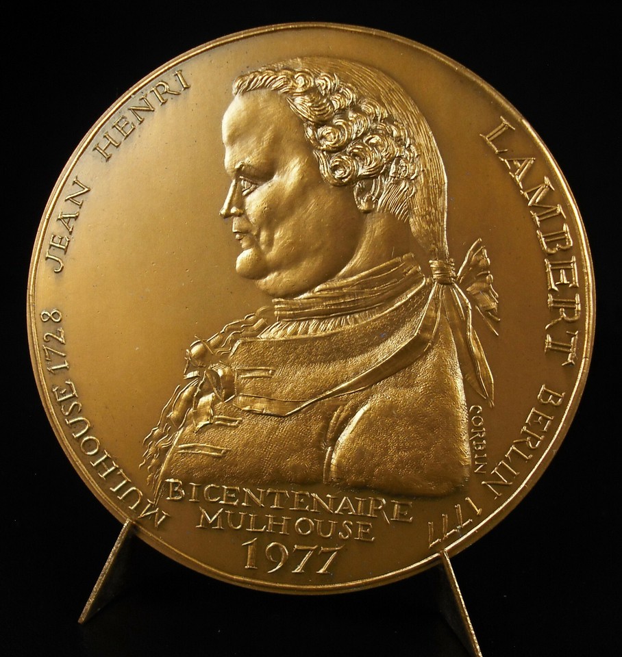 Medal Jean-Henri Lambert mathematician philosopher number π is not ...