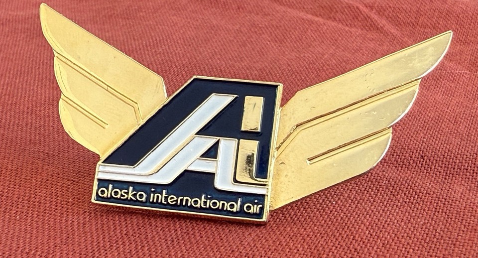 1970’s Alaska International Air Captain Pilot Hat Badge 1st Issue First ...
