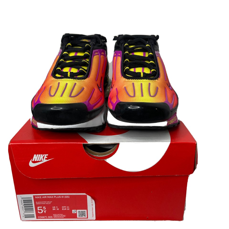 Nike Air Max Plus 3 GS Hyper Purple CD6871-005 Size 5.5 | eBay