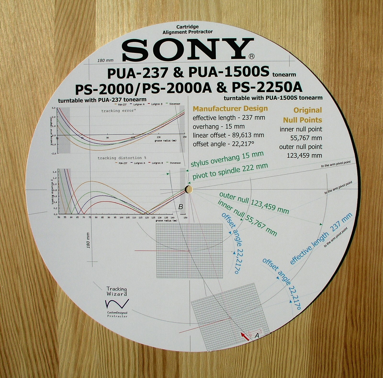 Sony PUA-237/PUA-1500S & PS-2000(A)/PS-2250A Tonearm Stylus Alignment ...