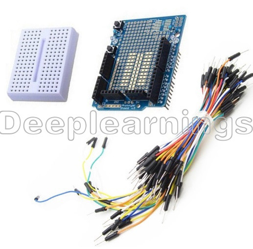 Prototype Shield ProtoShield for Arduino+Mini Breadboard+65pcs Jumper ...