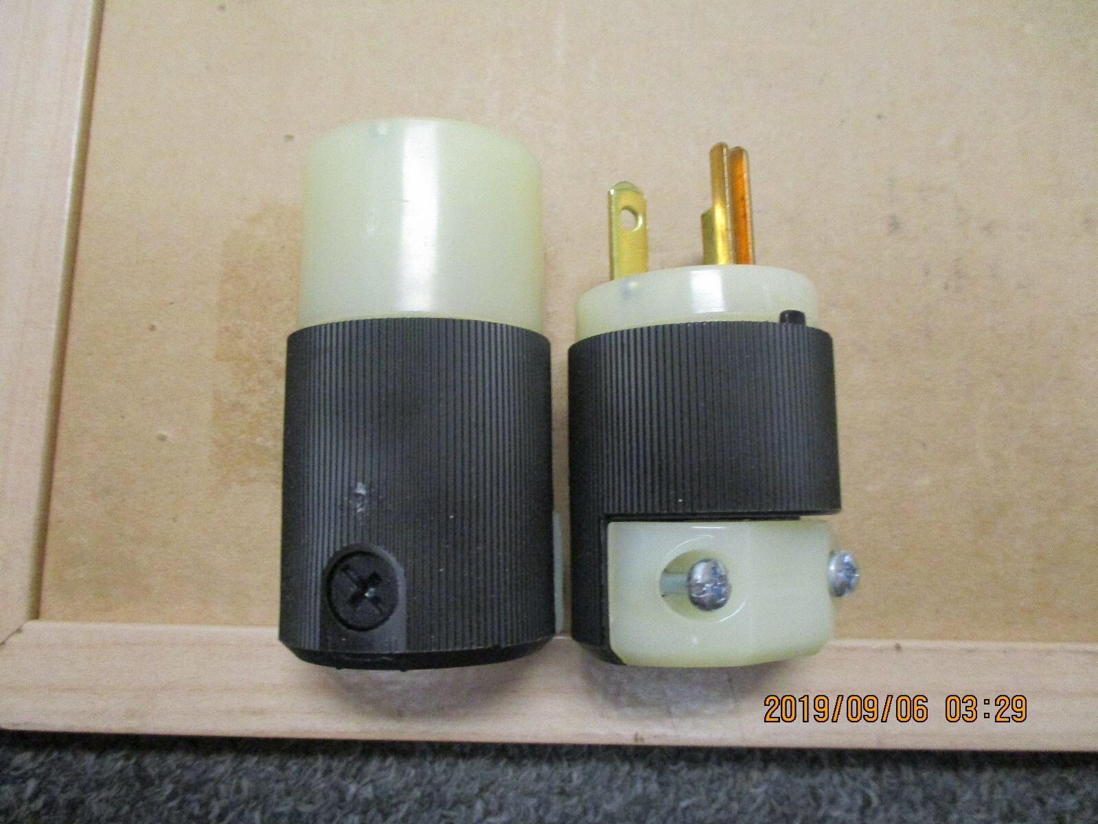 NEW, HUBBELL HBL5666C + HBL5669C, MALE-FEMALE SET, 15 AMPS, 250V, SET ...