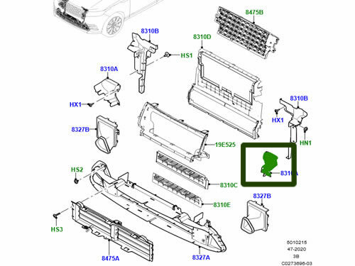 GENUINE LAND ROVER LOWER AIR DEFLECTOR LH RANGE ROVER VELAR LR092685 ...