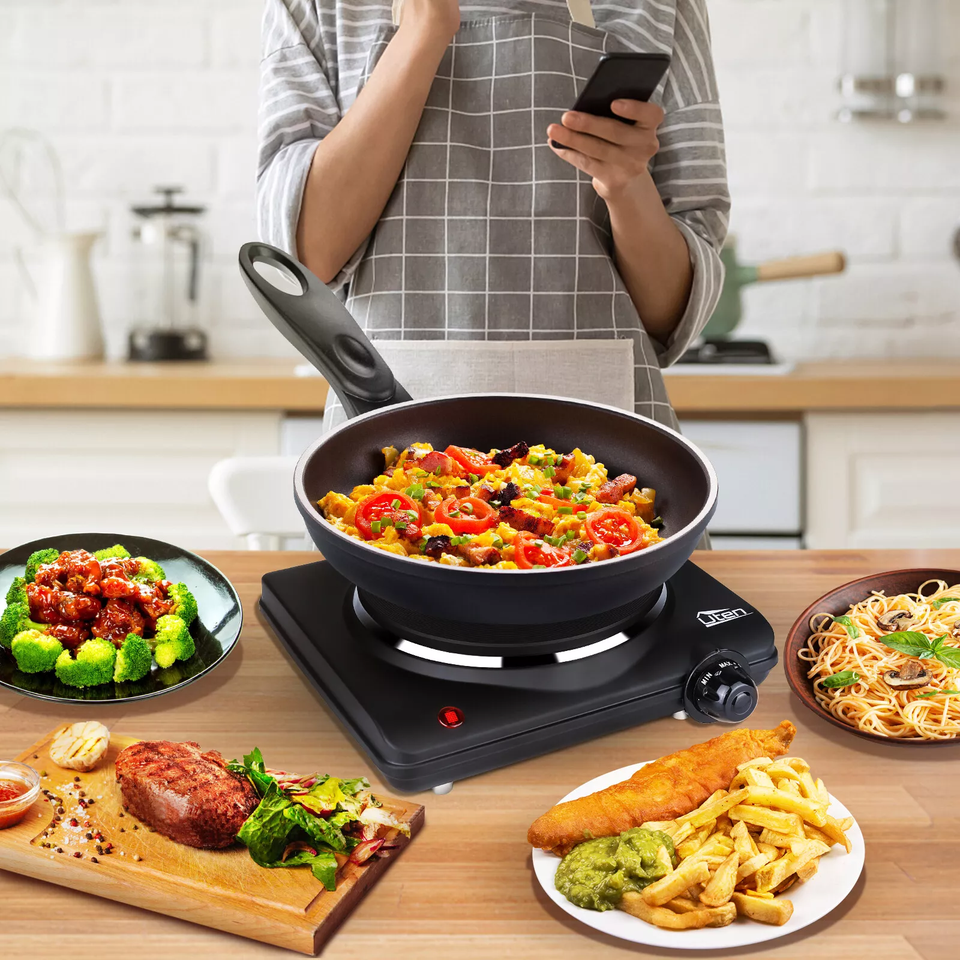 1000W Single Hot Plate Electric Cooker Hob Table Top Cooker Heat ...