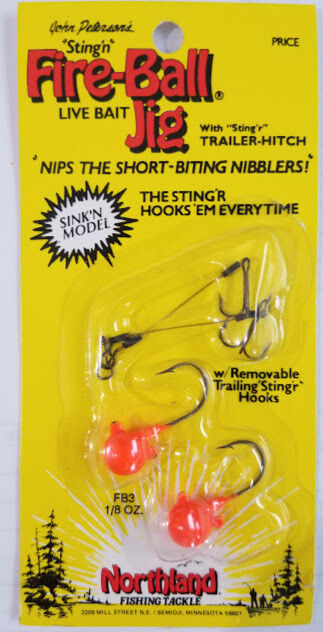 Northland Fire-Ball Live Bait Jig w Stinger Hook Your Choice Color Sz ...