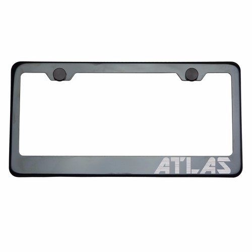 Titanium Gun Metal License Plate Frame ATLAS Laser Etched Metal Screw ...