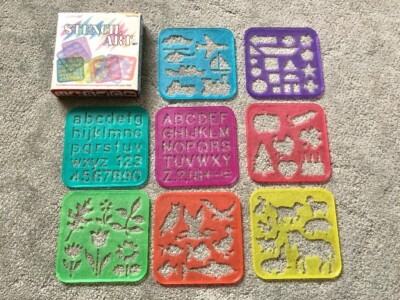 Vintage Tupperware Tuppertoys Stencil Art Set ~ 1987 ~ New Unused Wear ...