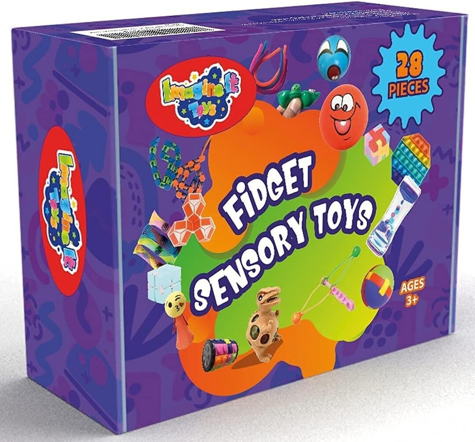 28 Pack Sensory Fidget Toys Set Stress Relief Anti Anxiety Toys for ...