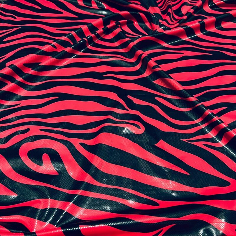 Pink And Red Zebra Print