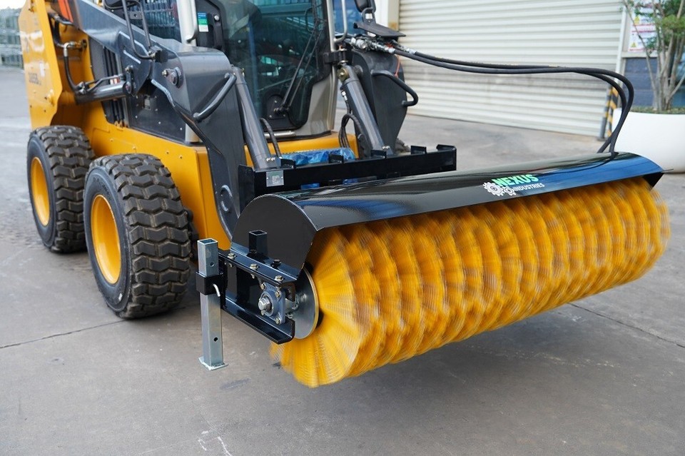 72" Skid Steer Hydraulic Rotary Angle Broom Sweeper Wire Brush | eBay