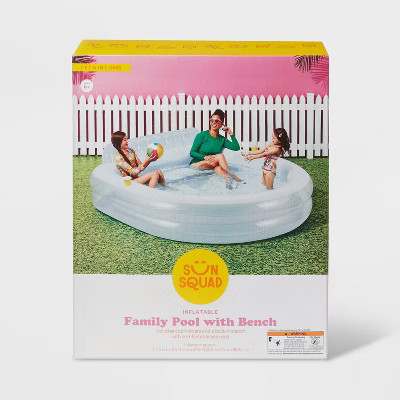 Sun Squad Inflatable Family Pool Above Ground Kids Party Ages 6+ with ...