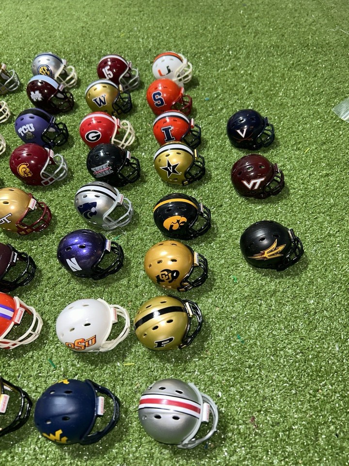 Lot of 59 College Football Riddell Pocket Pro Mini Helmets Plastic SEC ...