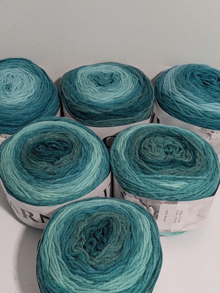 bundle of Variegated Aran Knitting Crochet Yarn cakes 6X150g | eBay UK