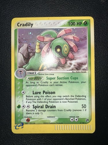 Pokemon Card Cradily 3/100 EX Sandstorm Holo Rare 2003 - NM | eBay UK