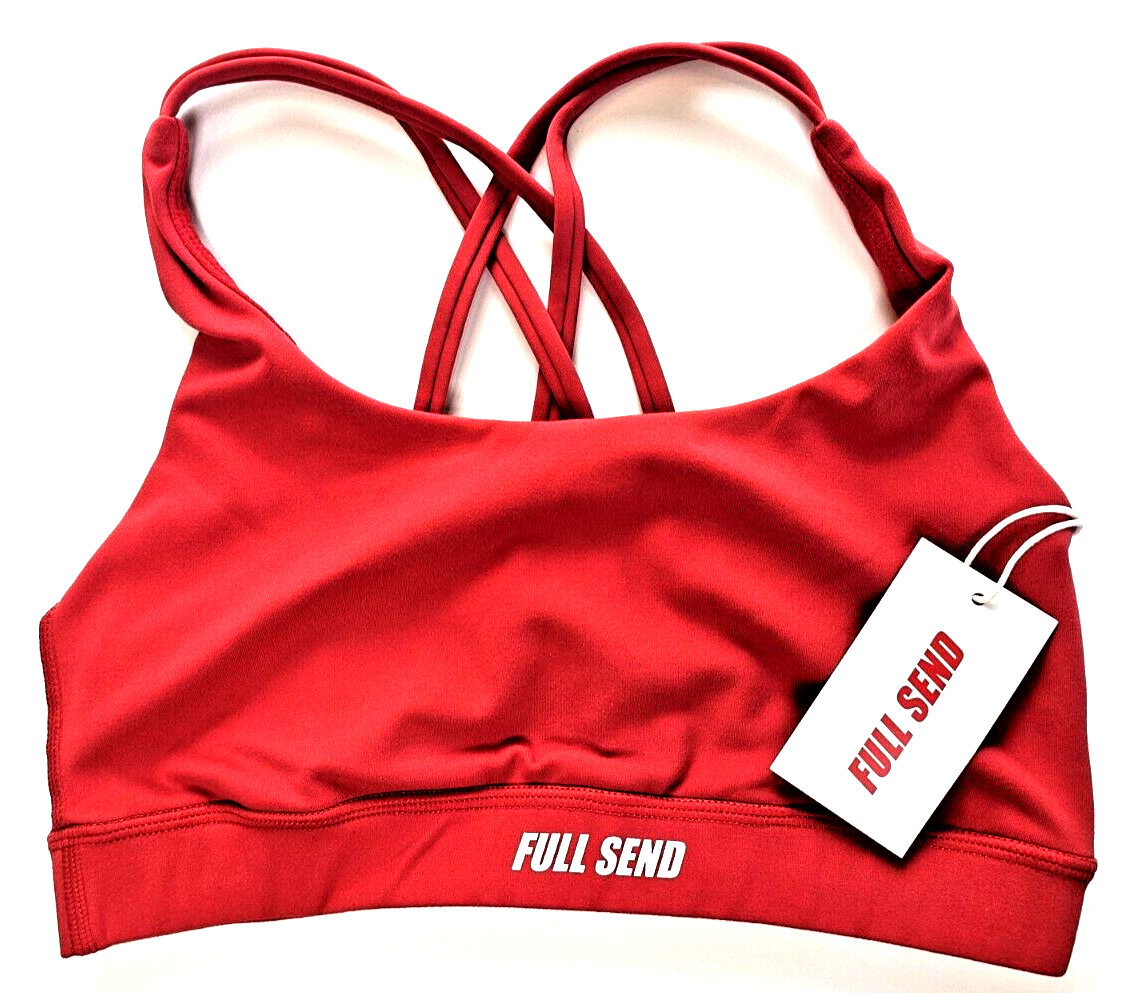 Full Send Fitness Women’s Sports Bra Athletic Red Nelks Boys Logo XS ...