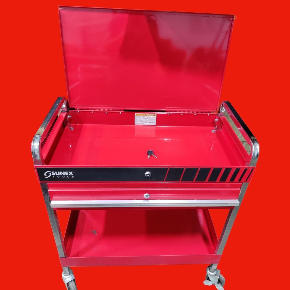 Sunex 8013A Tools Service Cart w/ Locking Top and Drawer | eBay