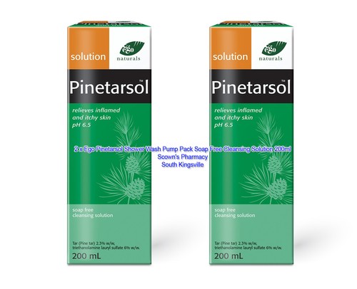 2 x Ego Pinetarsol Shower Wash Pump Pack Soap Free Cleansing Solution ...
