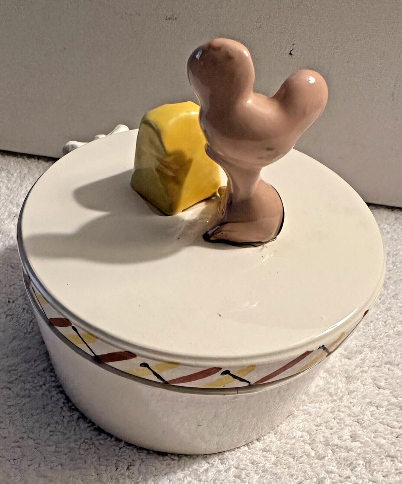 Vintage MCM Holt Howard 1959 STINKY CHEESE Ceramic Lidded Container ...