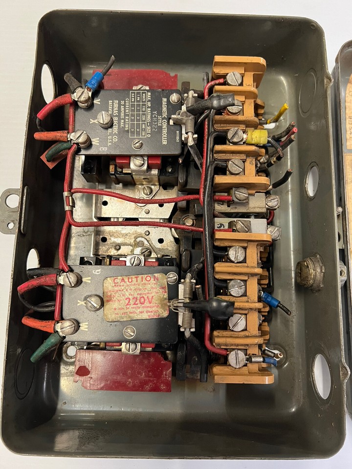Vintage Furnas LVC Starter Control Box Dual Phase 5 hp Max | eBay