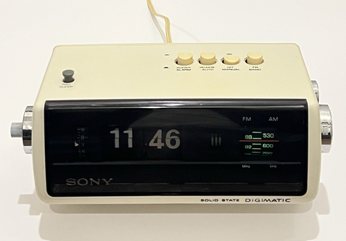 Sony 1970s Vintage Solid State Digimatic AM/FM Radio Flip Clock 8FC ...