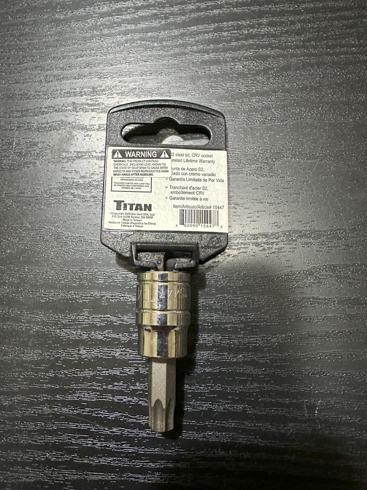 Titan TR47 Tamper Resistant Torx T47 Bit Socket 15447 - 3/8" Drive | eBay