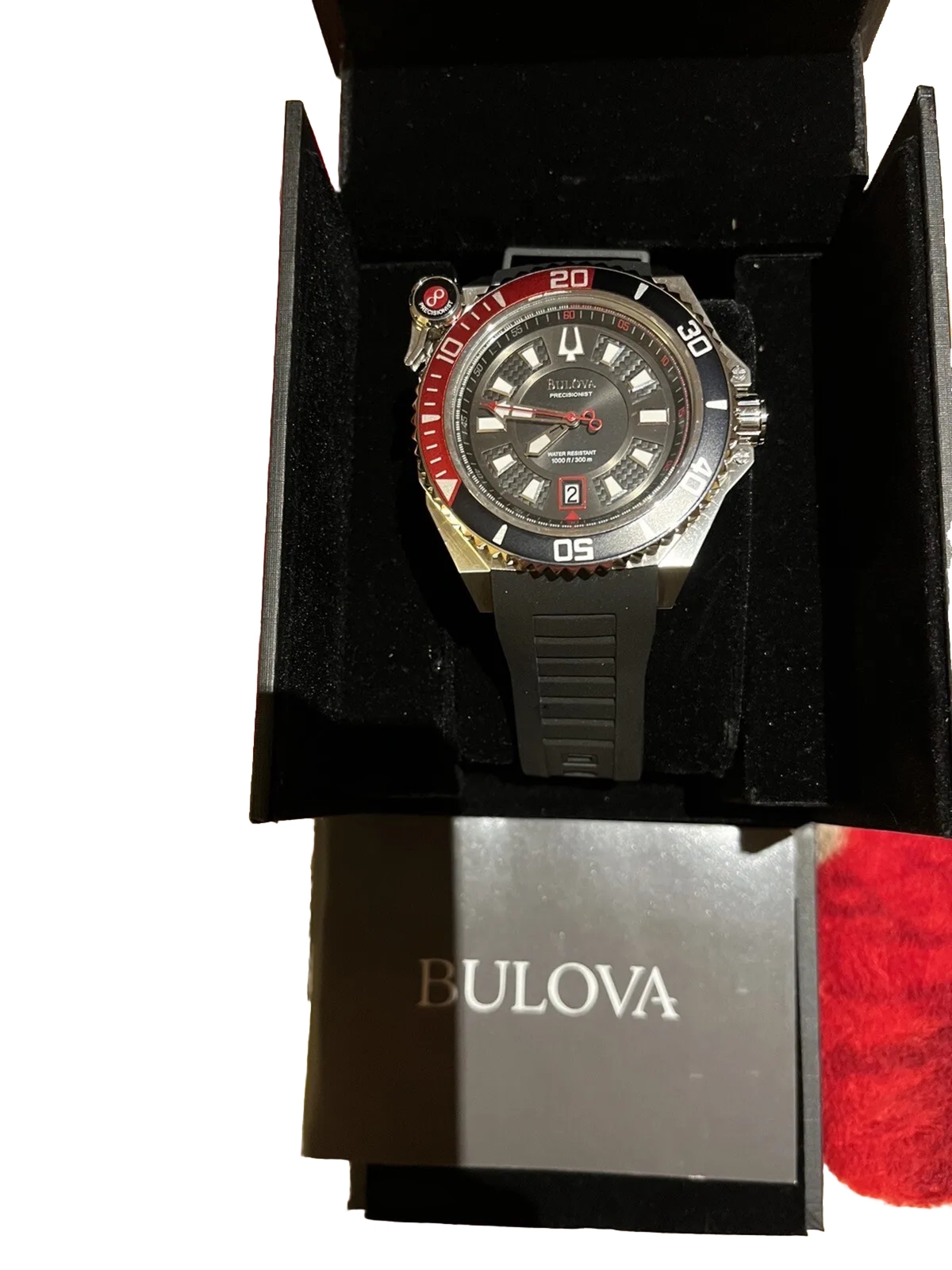 Bulova Catamount 300m Precisionist Black Quartz Men’s Diver Watch ...
