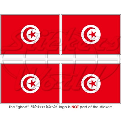 TUNISIE Drapeau TUNISIEN 50mm Sticker Autocollant x4 | eBay