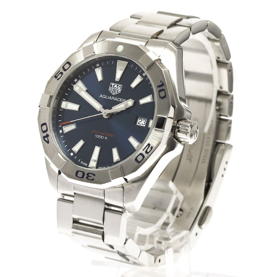 TAG HEUER Aqua racer WBD1112 Date Navy Dial Quartz Men's Watch_896120 ...