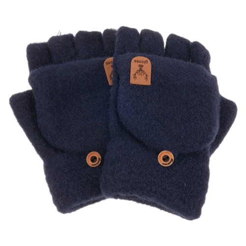 Knitted Convertible Mittens Fingerless Gloves Men Work Liner Grip | eBay