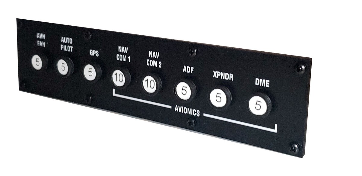 Flight Simulator Panel C172 Breaker Panel With Ignition Switch – Flight ...