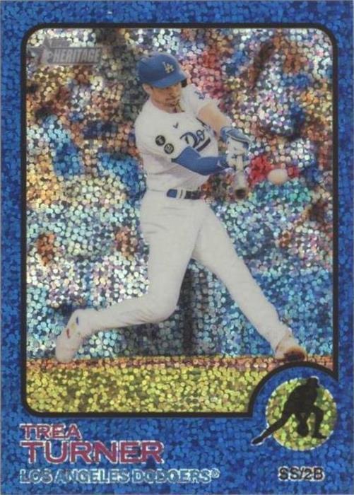 2022 Topps Heritage - High Number SP Trea Turner #434 Chrome Blue ...