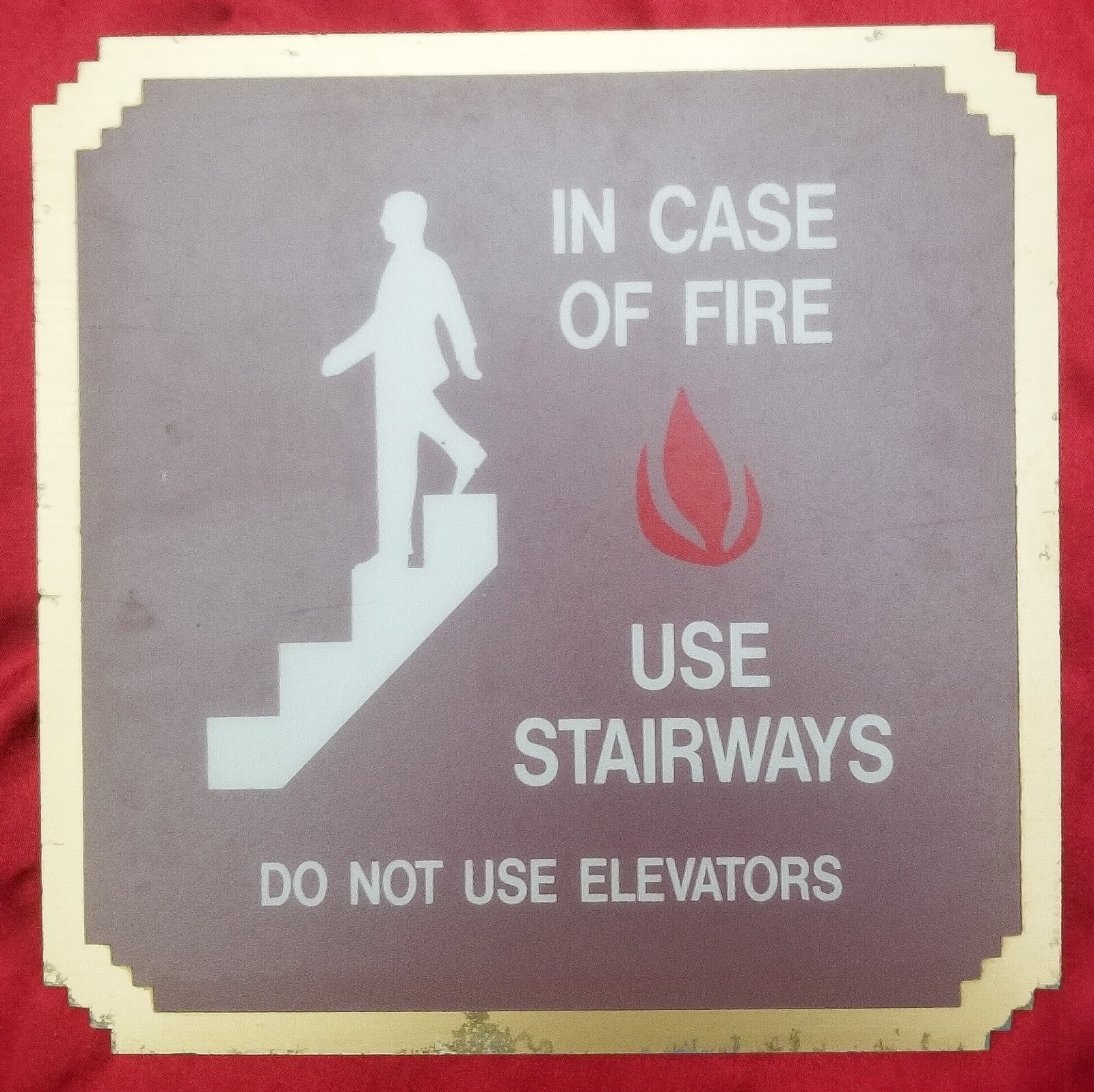 Vintage Elevator Sign