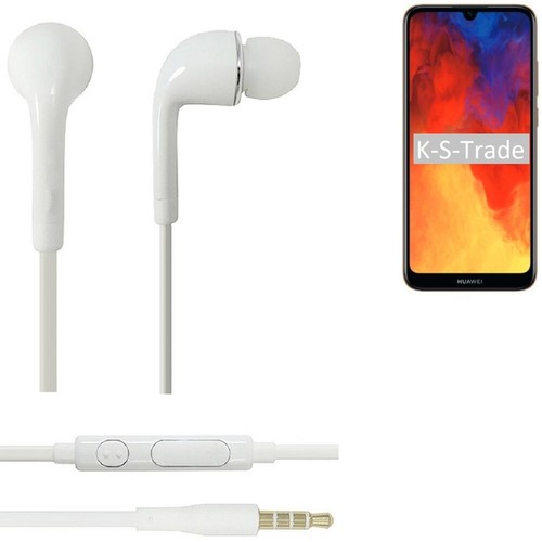 Earphones pour Huawei Y6 (2019) in ear headset stereo blanc | eBay