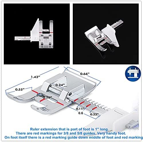 Domestic Sewing Machine Presser Foot Feet Hemming Kit For Brother ...