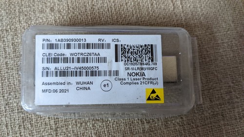 1AB390930013 NOKIA OC192/STM64/G.709/10GE P1/1-2D1/SR1/-LP(W)/10FC/QDR ...