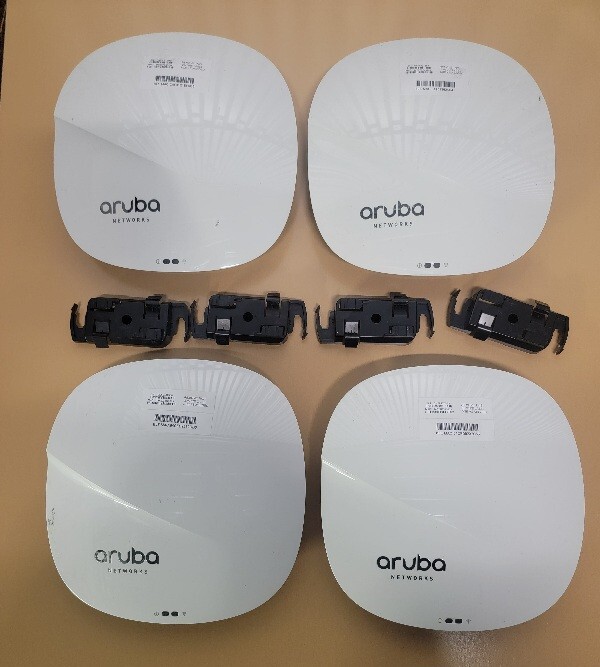 Lot of four (4) Aruba AP-315 JW797A Dual Band Access Points w/brackets ...