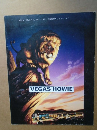 LAS VEGAS UTOPIA MGM 1992 Annual Theme Park Aerial Photo Nevada HOWARD ...