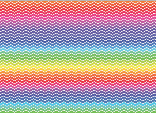 EDIBLE ICING BACKGROUND SHEET COLOURFUL RAINBOW ZIGZAG A4 CAKE TOPPER ...